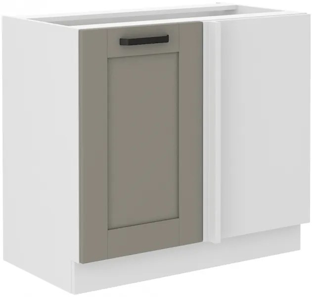 Kuchyňská skříňka LUNA 105 ND 1F BB korpus: bílá, barva dvířek: světle šedá CLAY