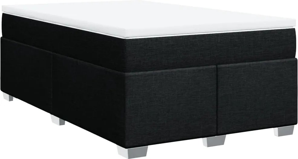 Box spring postel s matrací černá 120x190 cm textil 3285118