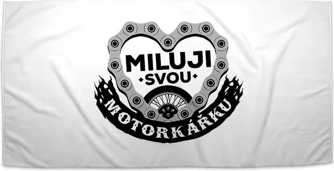 Sablio Ručník Miluji svou motorkářku - 70x140 cm