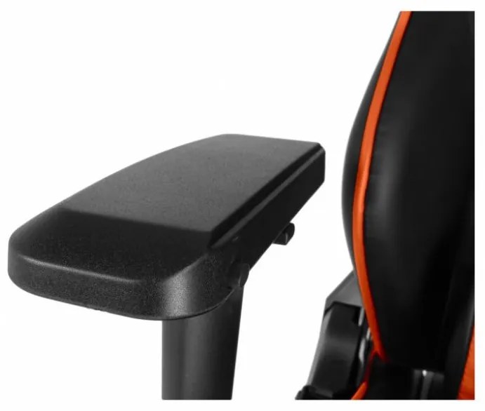Herní židle RACING ZK-026 — PU kůže, černá / oranžová, nosnost 130 kg