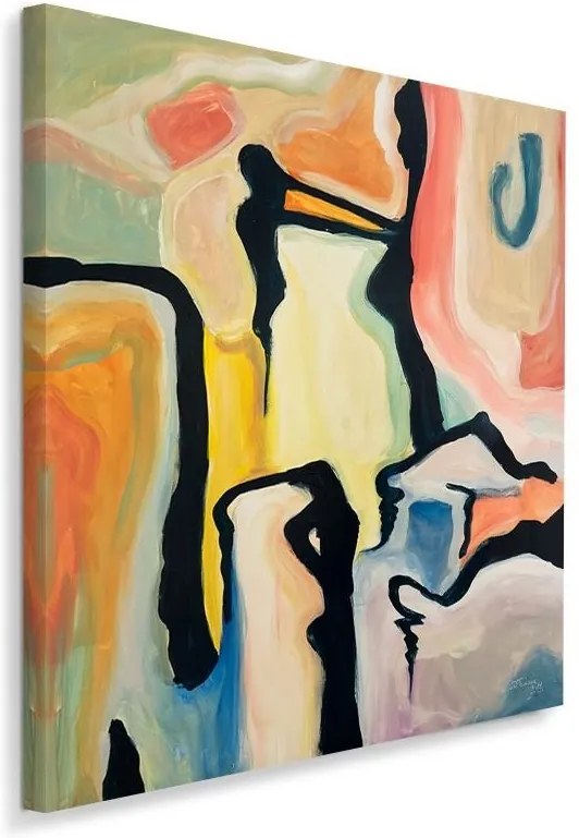 CARO Obraz na plátně - Abstract 66 100x100 cm