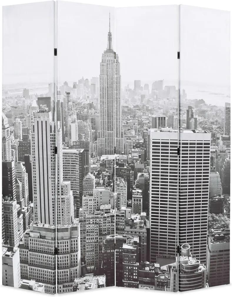 Skládací paraván 160 x 180 cm Denní New York černobílý