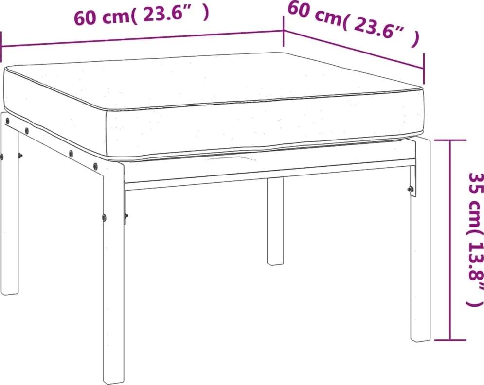 vidaXL Zahradní konferenční stolek 60 x 60 x 35 cm ocel [362719] Barva: Písková