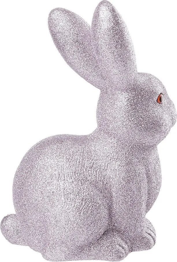 Butlers EASTER Velikonoční zajíček třpytivý 22 cm - sv.fialová