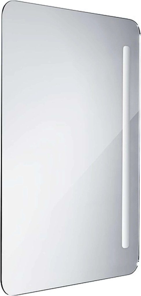 Nimco - Koupelnové podsvícené LED zrcadlo série 2000, 80x60 cm, hranaté, aluminium ZP 2003