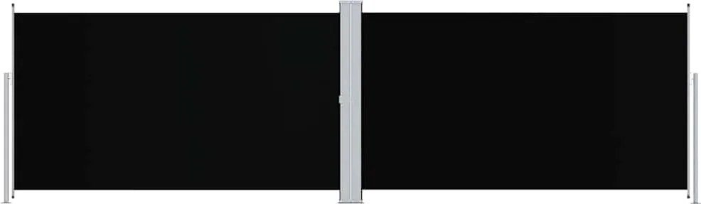 Zatahovací boční markýza černá 180 x 600 cm 318000