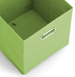 Úložný box, flísový, zelený, 28 x 28 x 28 cm