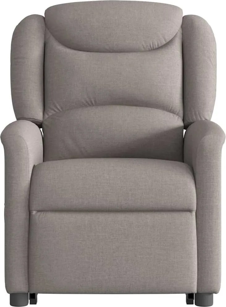 Zvedací masážní polohovací křeslo taupe textil 3303211