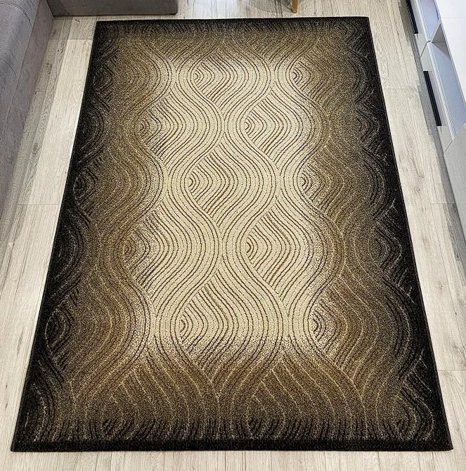 HU Béžový, hnědý moderní koberec Lagos 29-Beige Rozměr: 60x100 cm