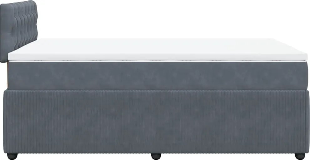 Box spring postel s matrací tmavě šedá 120 x 200 cm samet 3290017