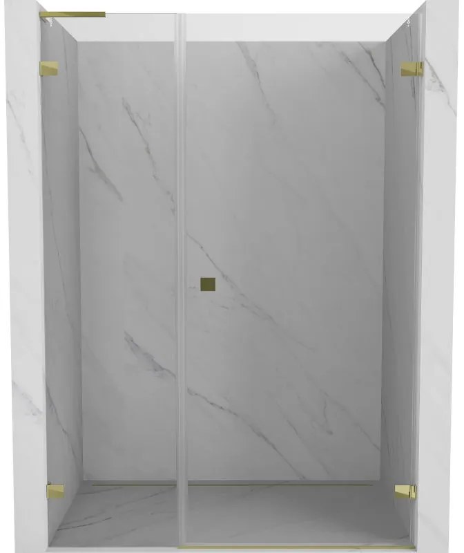 Mexen Lunar-B L sprchové dveře otočné pravé 125 cm, transparentní, zlaté - 832SL-125-050-50-00-P