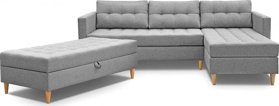 Casarredo - Komfort nábytek Rohová sedačka a taburet FELICIA výběr látek SK3 | potah: matt velvet 06