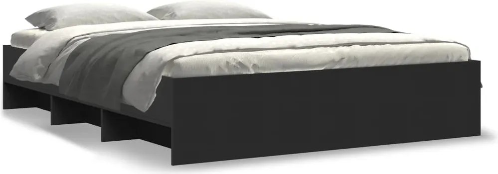 Rám postele černý 150 x 200 cm kompozitní dřevo 3295647