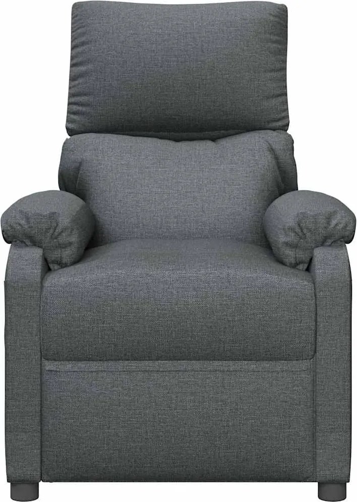 Elektrické masážní křeslo tmavě šedé textil 3073828