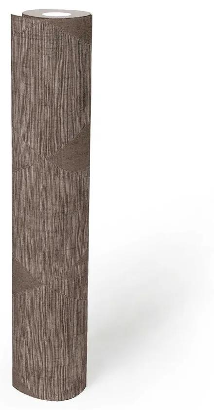 A.S. Création | Vliesová tapeta na zeď Titanium 3 38196-4 | 0,53 x 10,05 m | metalická, hnědá
