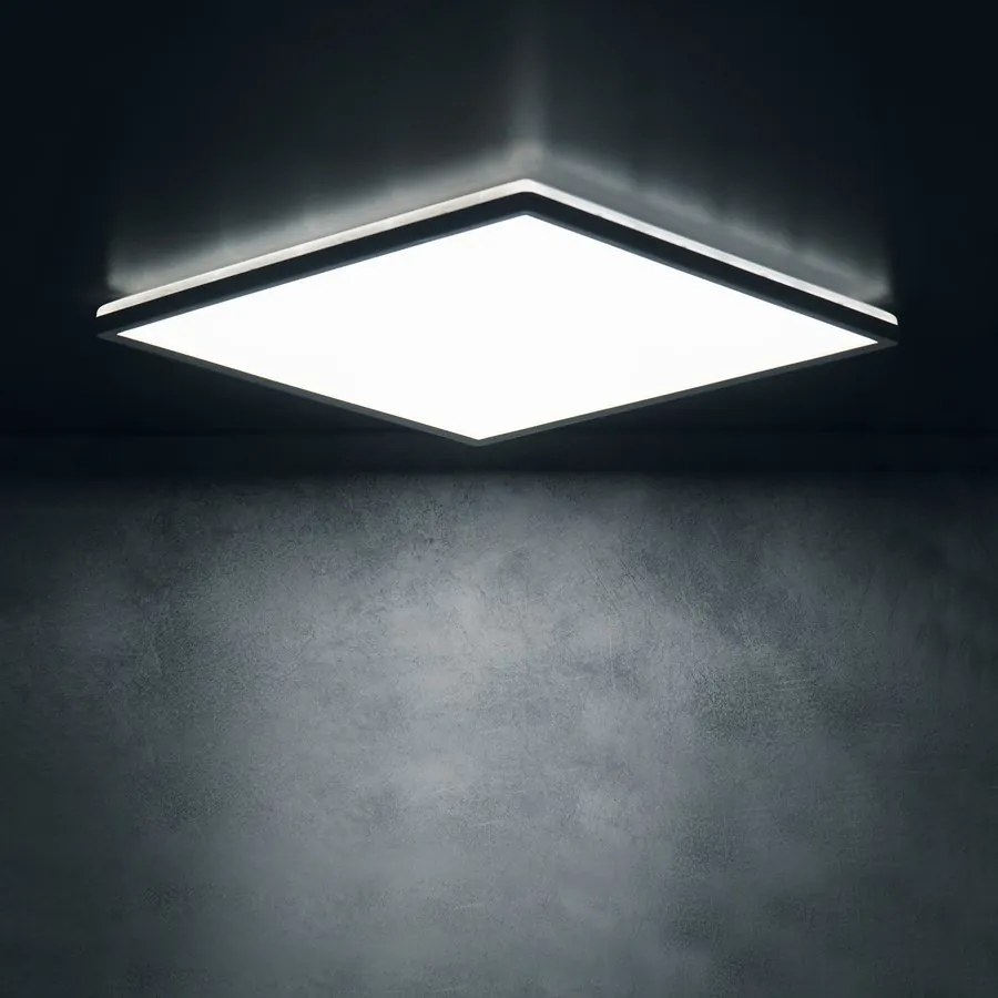KANLUX KANLUX, AZPO stropní LED svítilna, 300x300mm, 17,5W, 3000/4000/6000K, IP54, černá mat, 31533
