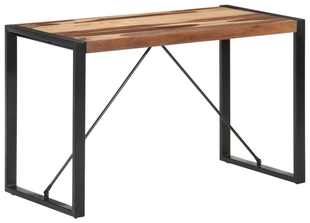 Jídelní stůl 120 x 60 x 75 cm masivní dřevo vzhled sheesham,  321539