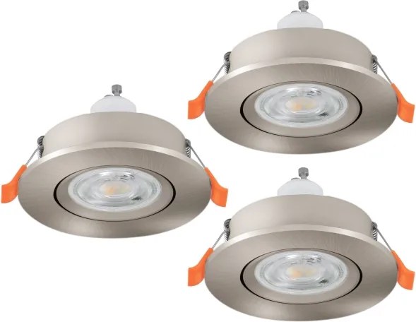 Eglo 902259 - SADA 3x LED Podh. bodové svítidlo BARRANCO 1xGU10/4,5W/230V chrom