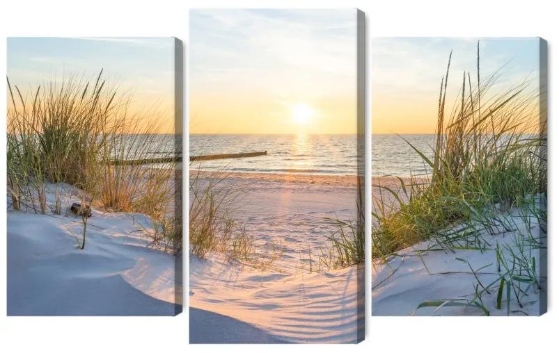 Vícedílný obraz Západ Slunce Na Baltském Moři 3D Nedostatek Nedostatek Přírodní plátno 60x40