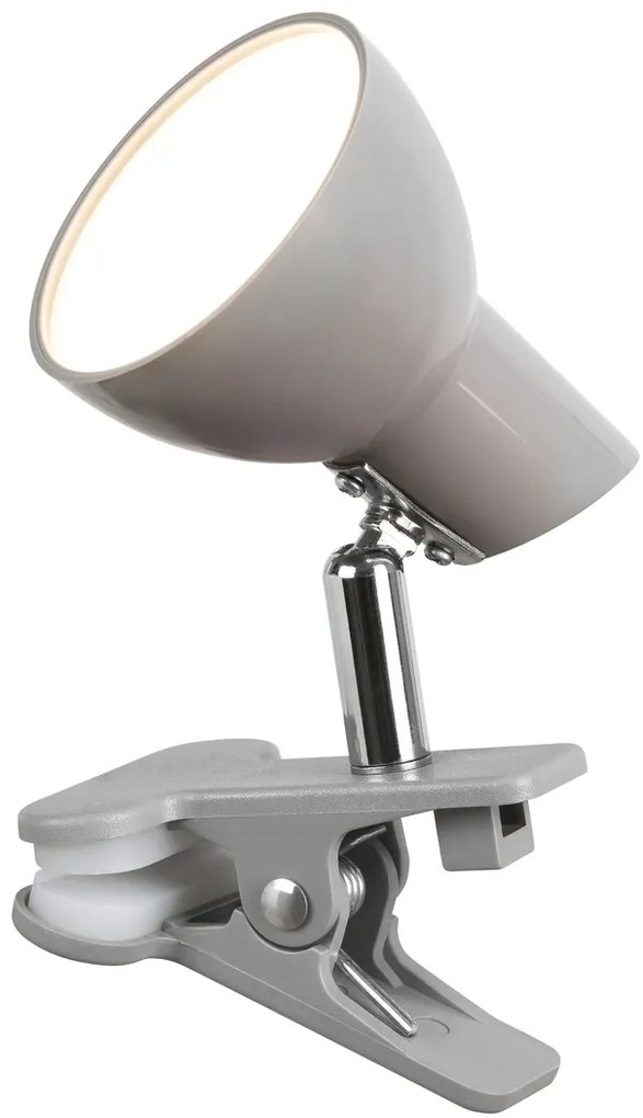 Rabalux NOAH LED lampička s klipem 5W | 360lm | 3000K - šedá