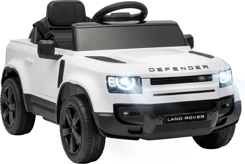 AIYAPLAY elektrické dětské SUV Land Rover Defender 12 V dálkové ovládání Zavěšení Plynulý start 2,7-4,5 km/h Bílá