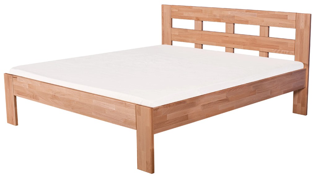 Masivní postel INA - Solwo Design Dřevo a odstín oleje: BUK Cink - Olej odstín BO103, Rozměr spací plochy: 200x200