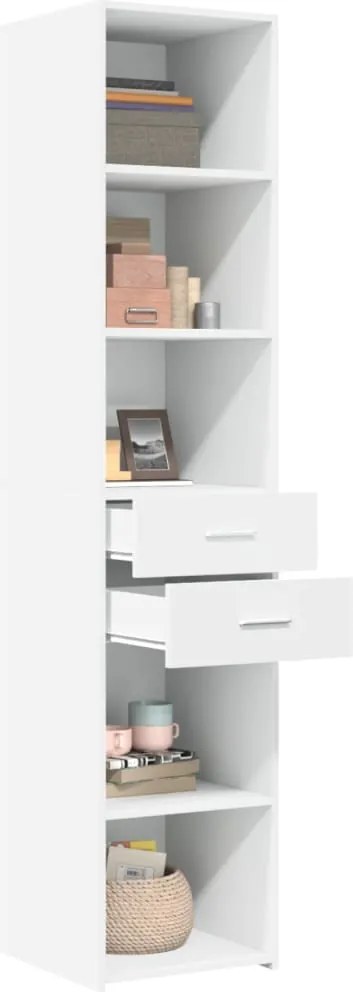 Skříň highboard bílá 40 x 42,5 x 185 cm kompozitní dřevo 3281441