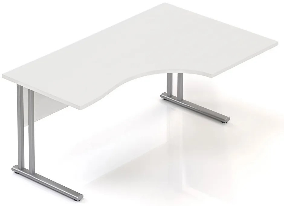 Ergonomický stůl Visio 160 x 100 cm, pravý, bílá