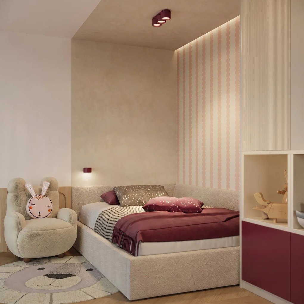 Sollux Lighting Stropní svítidlo MODO 3 bordó GX53