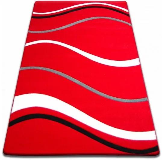 3kraft Kusový koberec FOCUS - 8732 mořské vlny / červený | BIANO
