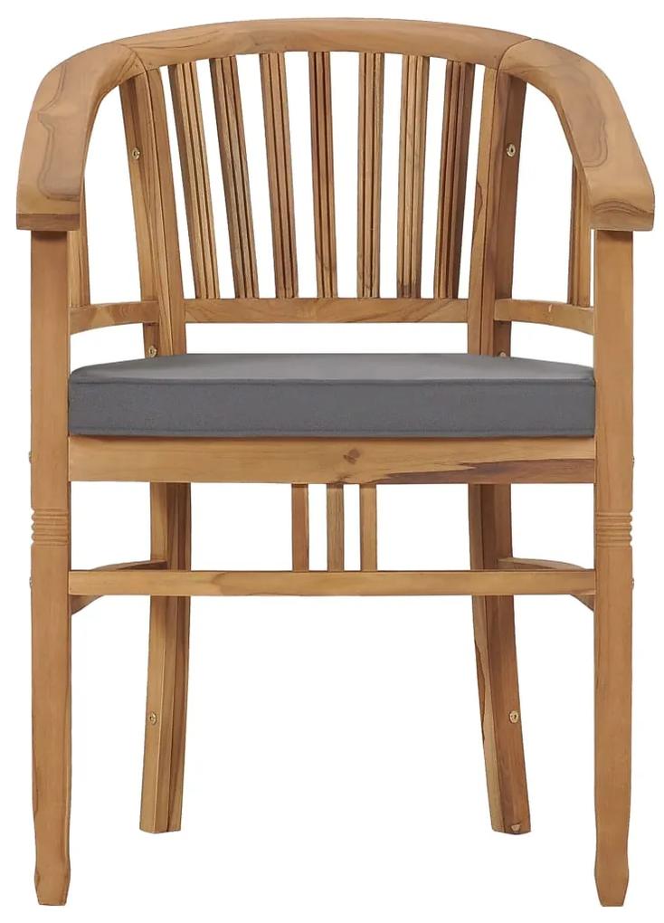 Zahradní židle s poduškami 2 ks masivní teakové dřevo,  49431