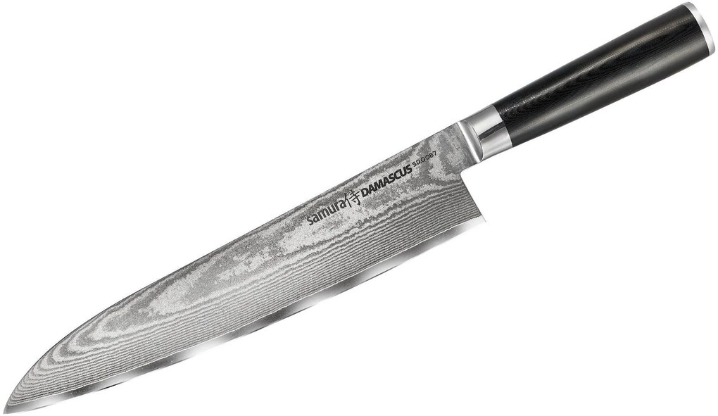 Kuchyňský nůž samura damascus šéfkuchařský nůž grand 24 cm