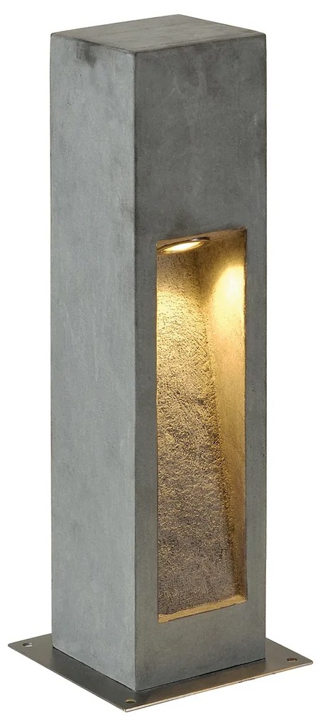 SLV Arrock Stone 50, venkovní sloupkové svítidlo z přírodního čediče, 9W LED, 3000K, výška 50cm, IP44
