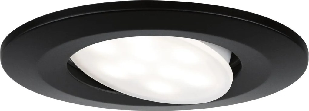 P 93096 HomeSpa LED vestavné svítidlo Calla 3ks sada výklopné IP65 90mm 30° 3x5W 230V CCT černá mat - PAULMANN