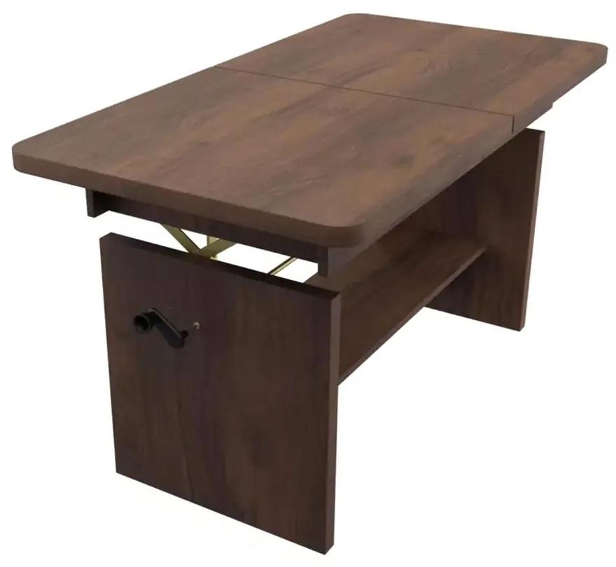 Konferenční stolek JANEK 2v1 | rozkládací 116-156 cm | ořech warmia