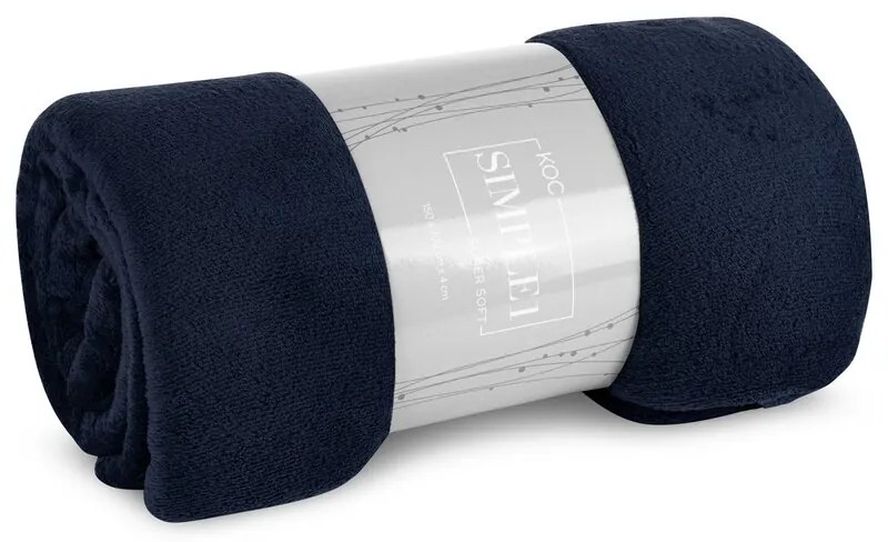 Přehoz z mikrovlákna 150x200 Simple navy blue Eurofirany