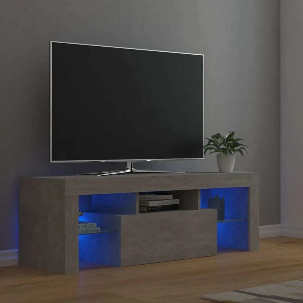 vidaXL TV skříňka s LED osvětlením 120x35x40 cm [815668] Barva: kouřový dub