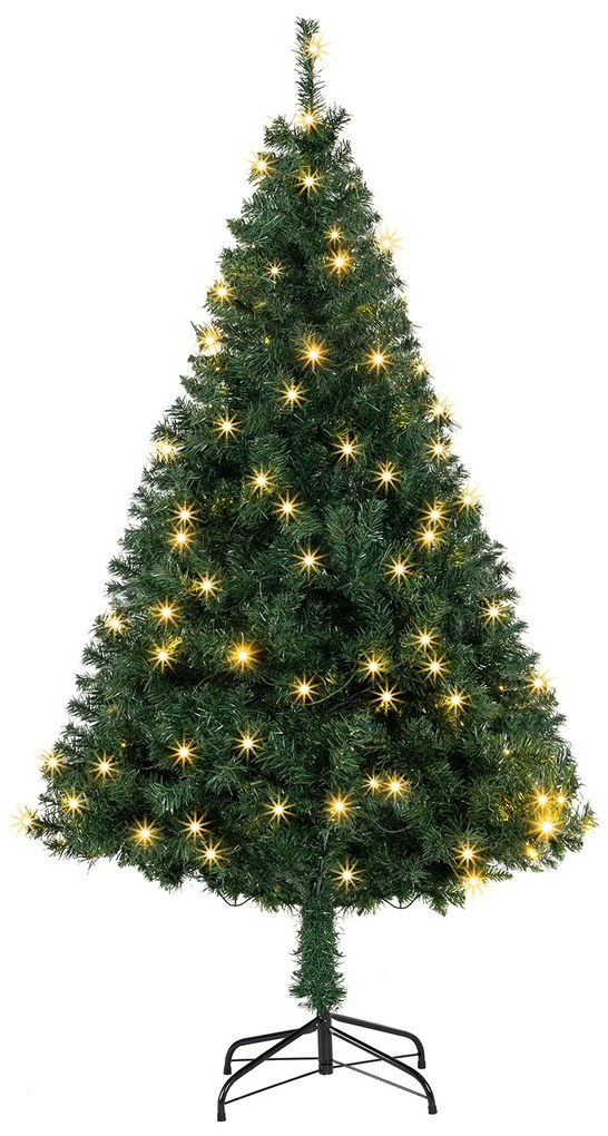 Juskys Umělý vánoční stromek s LED svíčkami - 210 cm
