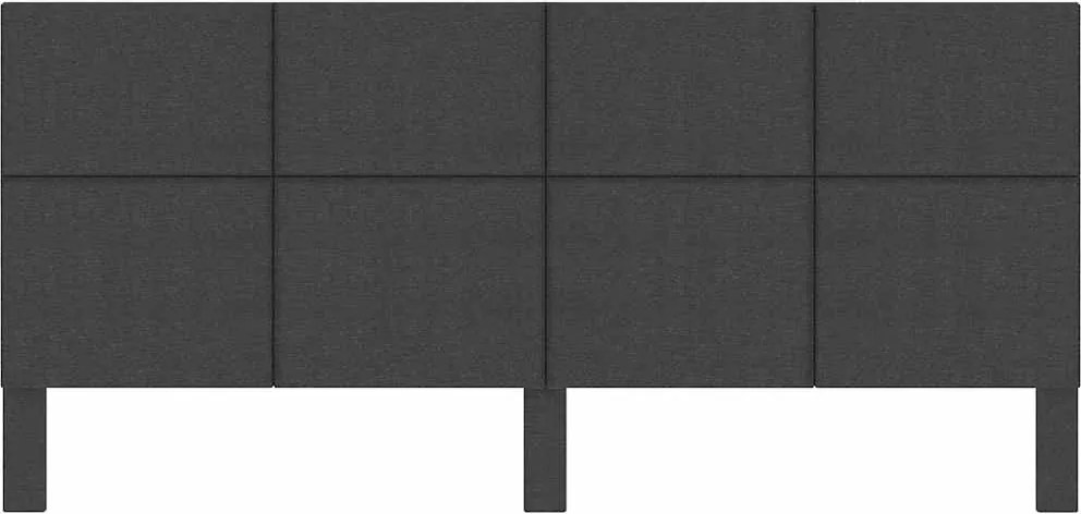 Čelo postele tmavě šedé textil 200 x 200 cm 287479