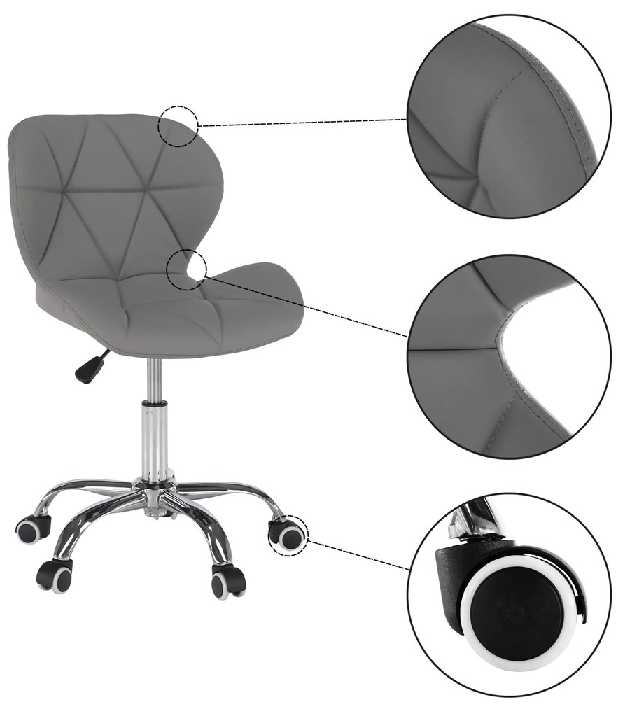 Designová kancelářská židle NOMI - šedá ekokůže