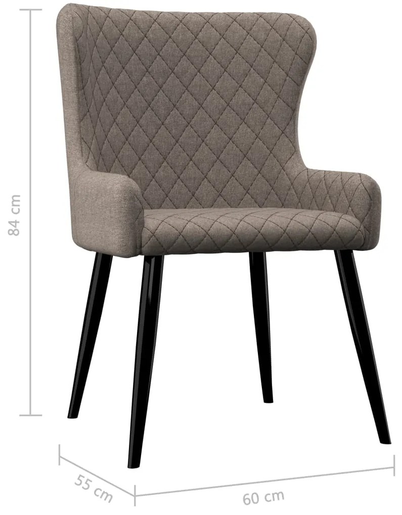 Jídelní židle 2 ks taupe textil,  282524