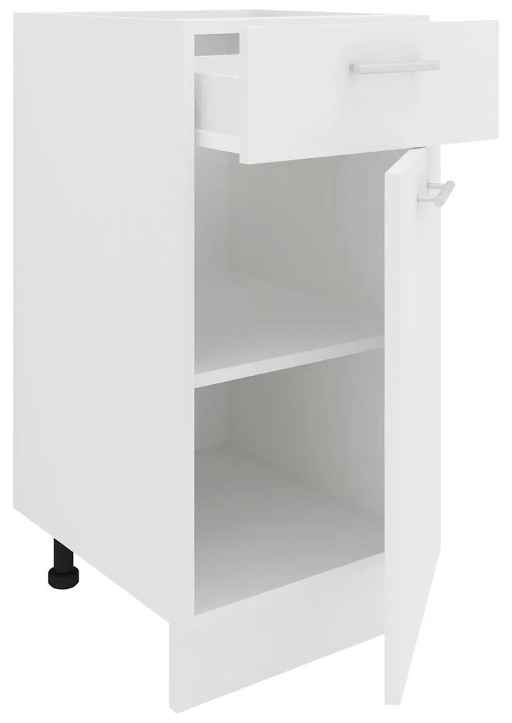 VCM Dolní kuchyňská skříňka Esilo, 40 cm, 1 dvířka a 1 zásuvka, bílá