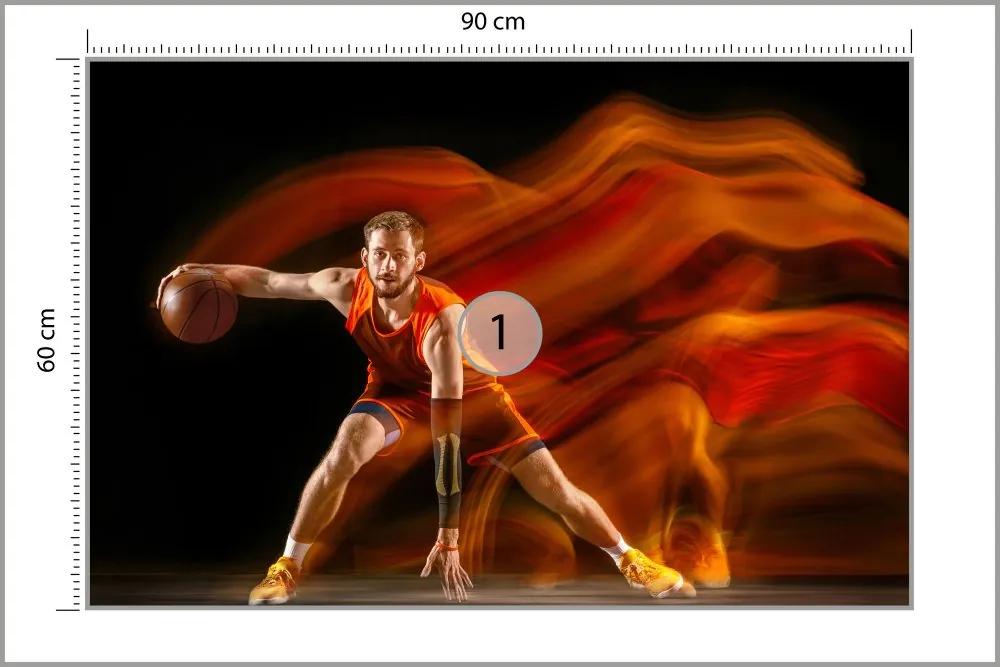 Fototapeta Basketbalista V Pohybu Omyvatelný vlies 180x120