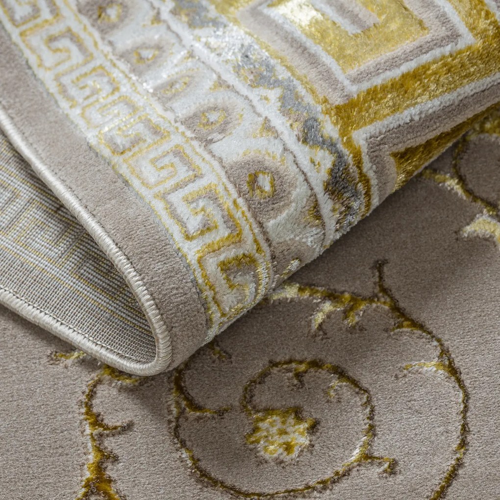 Dywany Łuszczów, Kusový koberec Bliss Z160AZ147 beige/gold, 140x190, béžová, kancelář