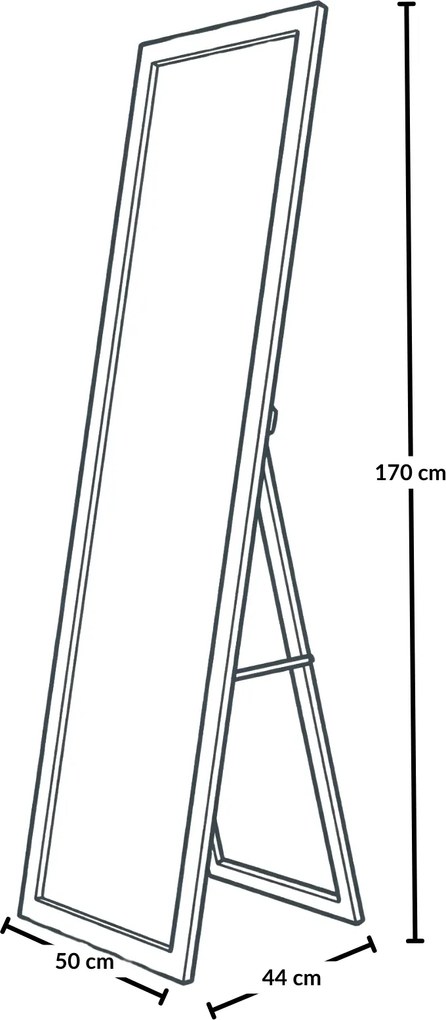 Stojací zrcadlo VIVID, 170 x 50 cm