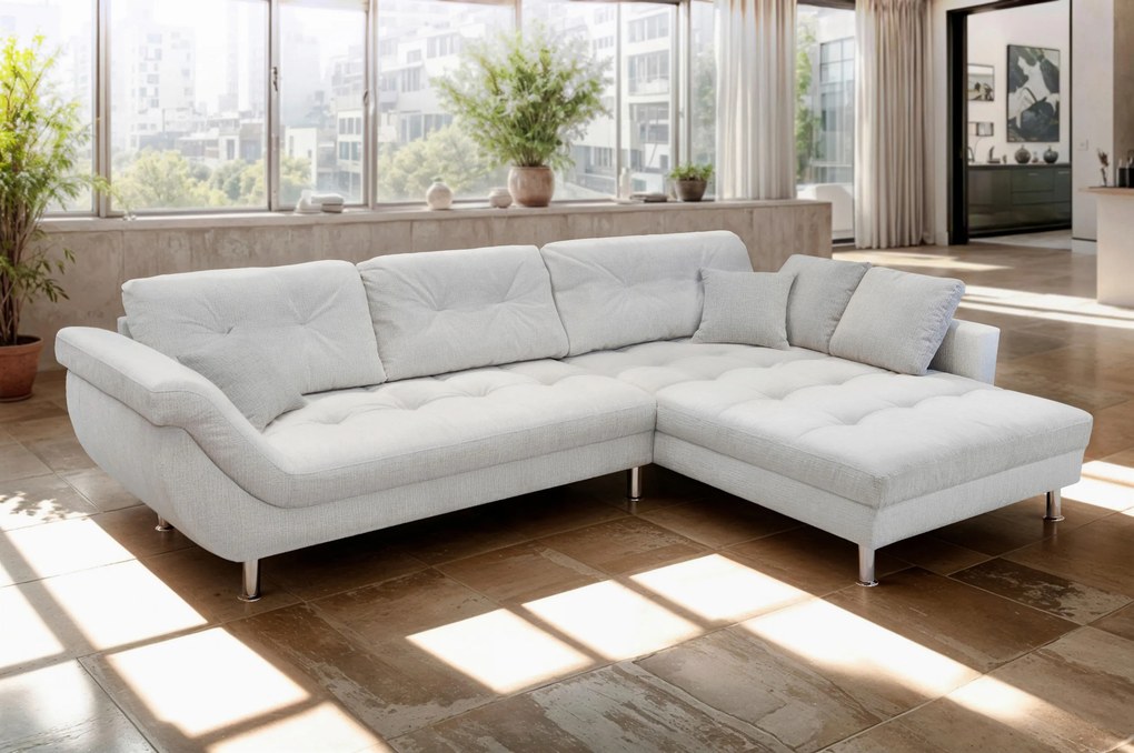 XXXLutz ROHOVÁ SEDAČKA, plast, textil, kompozitní dřevo, krémová MID.YOU - Sedací soupravy - 000694009701