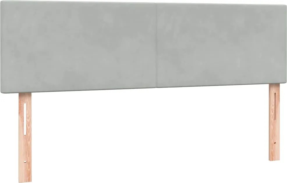 Box spring postel s matrací světle šedá 160x210 cm samet 3317949
