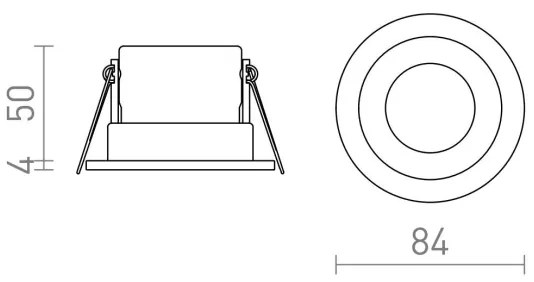RED -Design Rendl-R13602- LED Koupelnové podhledové svítidlo BELLA 11W/230V IP65