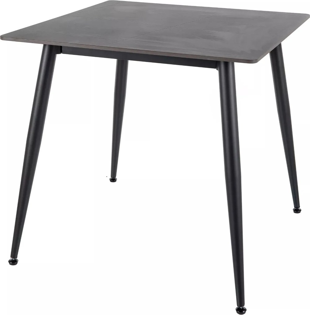 Jídelní stůl Rion 80 cm keramika černý mramor/černý