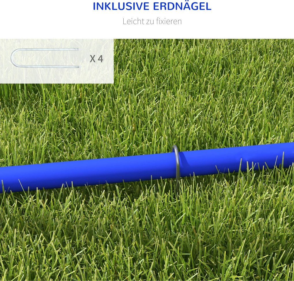 PawHut 4-dílný agility set pro psy, 88 x 64 x 95 cm, se 4 oblouky, přenosná taška, pro starší nebo velmi mladé psy, PE, ABS, bílá